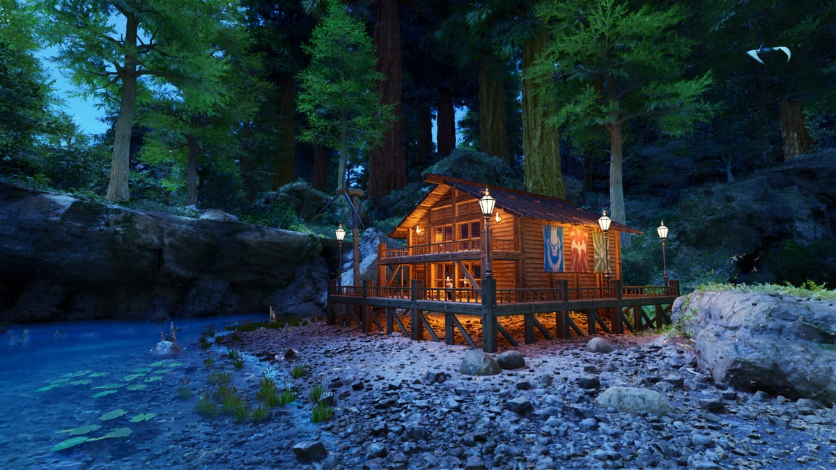 Wooden Hut ver1 - ARK 건설 템플릿