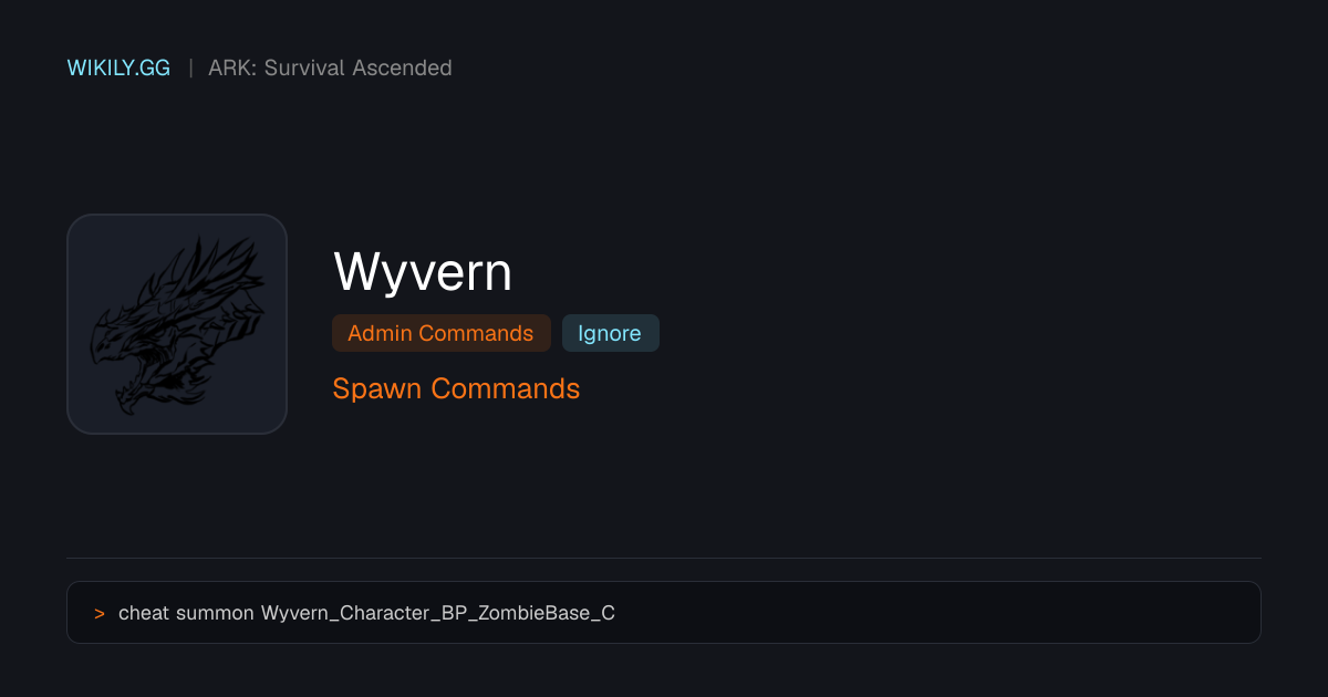 Wyvern Spawn-Befehle - ARK: Survival Ascended