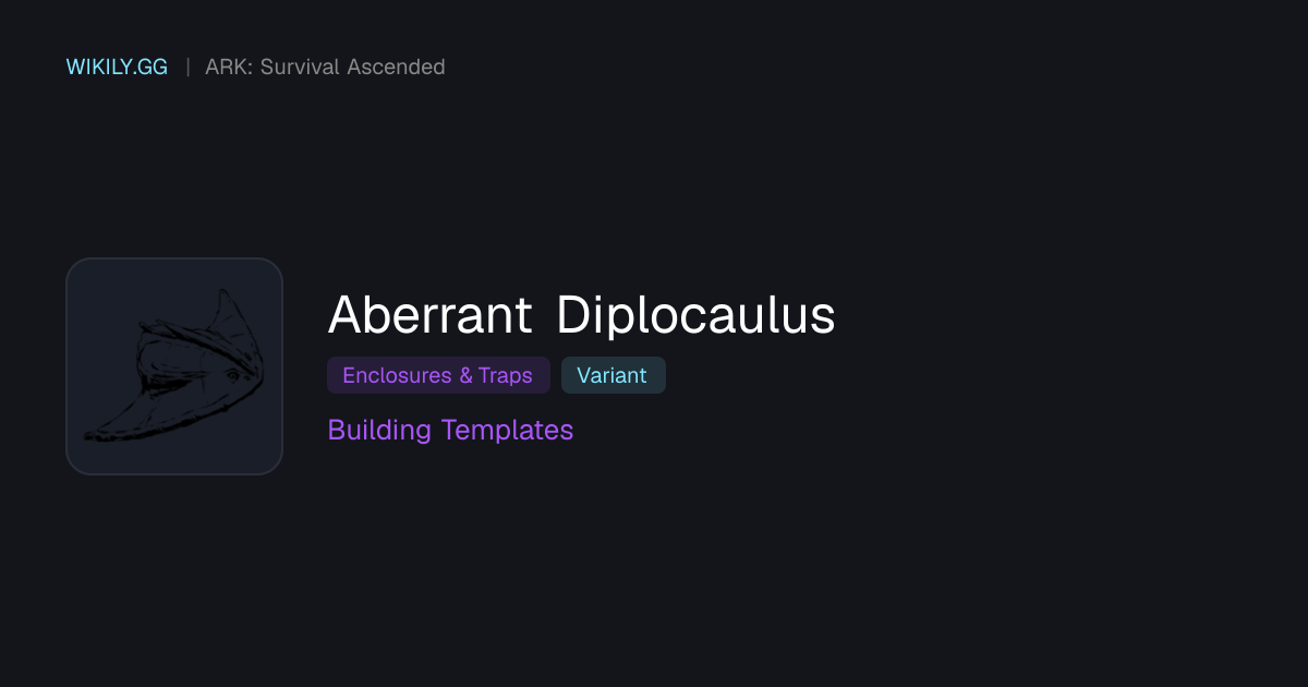 Aberrant Diplocaulus Building Templates - ARK: Survival Ascended