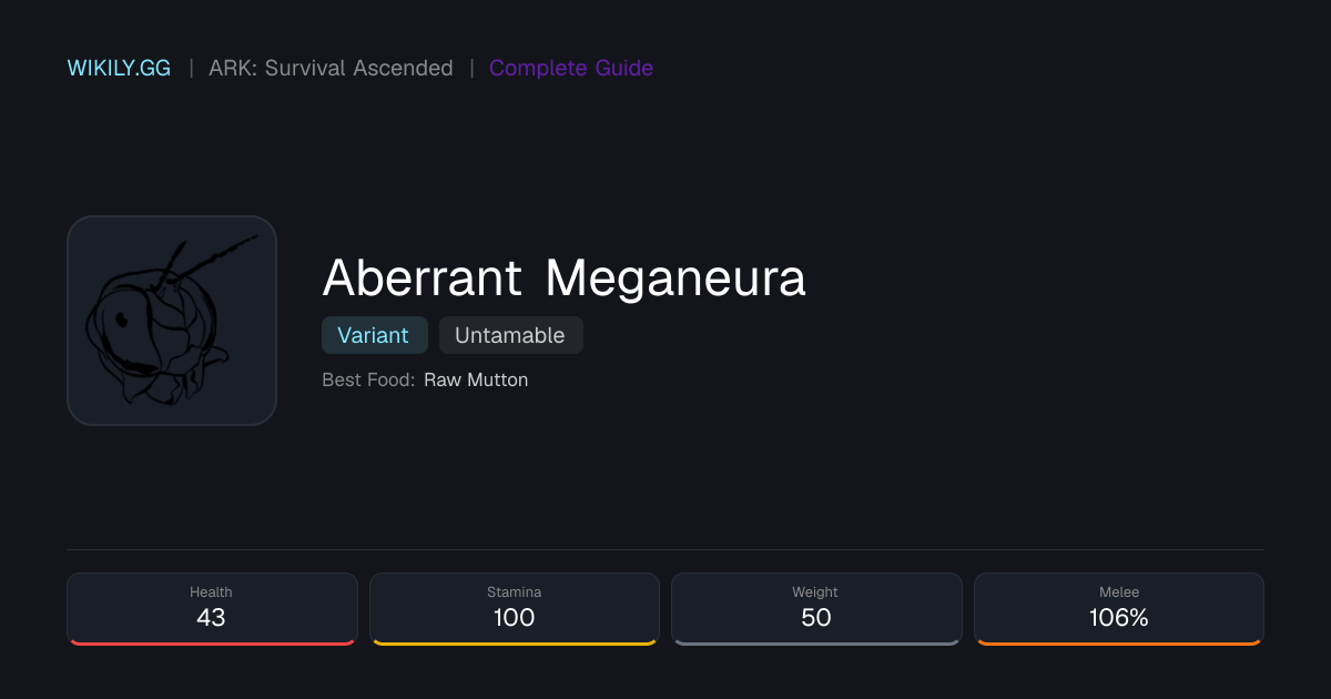 Aberrant Meganeura - ARK: Survival Ascended