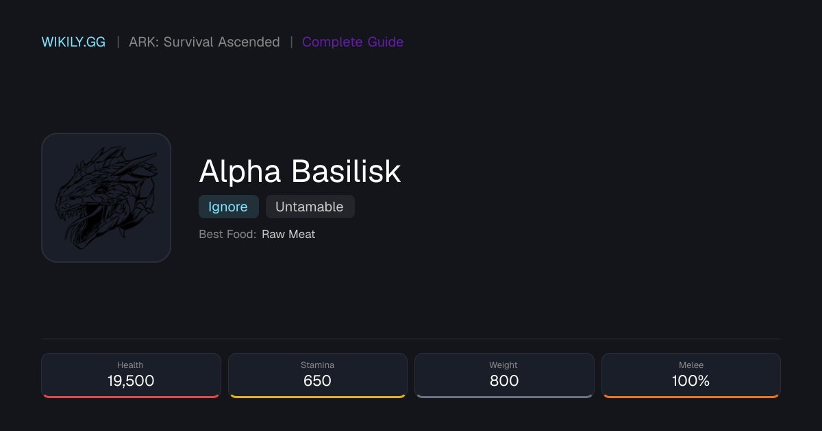 Alpha Basilisk - ARK: Survival Ascended