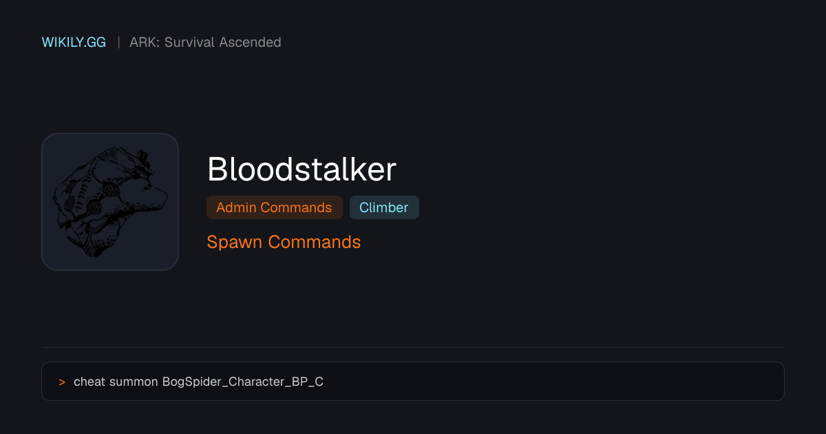Bloodstalker Spawn Commands - ARK: Survival Ascended