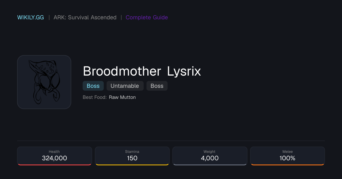 Broodmother Lysrix - ARK: Survival Ascended