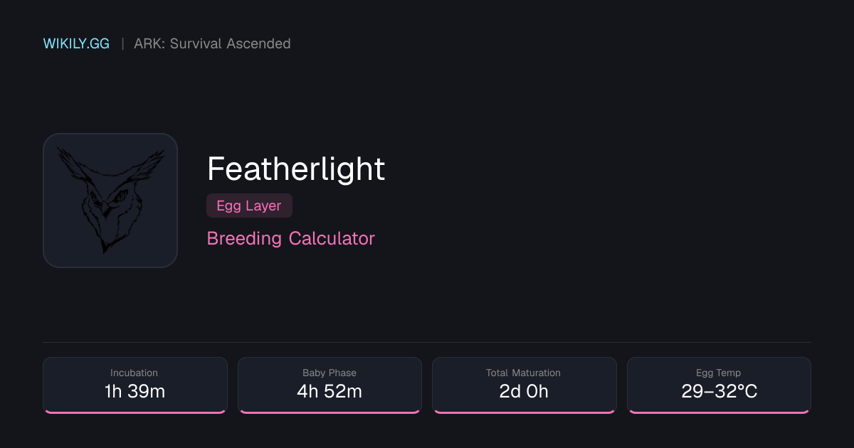 Featherlight Breeding Calculator - ARK: Survival Ascended