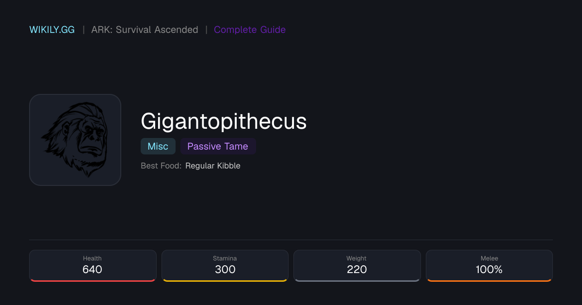 Gigantopithecus - ARK: Survival Ascended