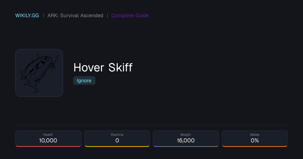 Hover Skiff - ARK: Survival Ascended