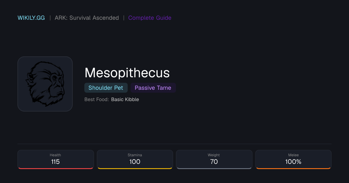 Mesopithecus - ARK: Survival Ascended