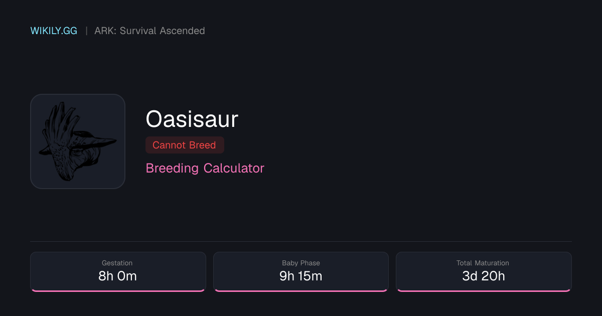Oasisaur Breeding Calculator - ARK: Survival Ascended