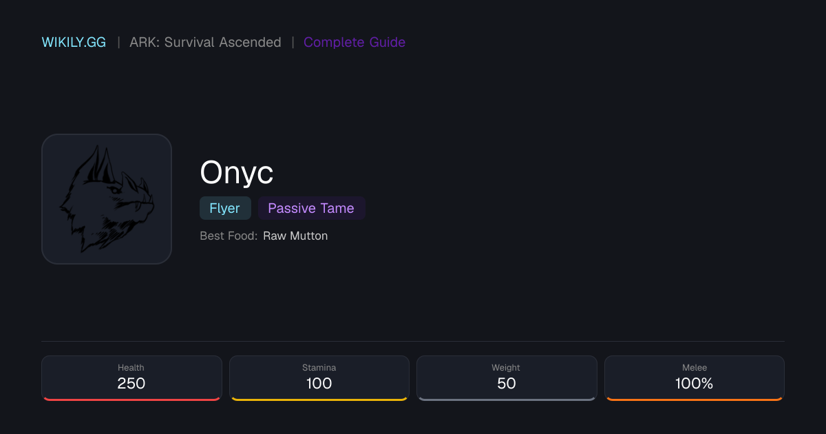 Onyc - ARK: Survival Ascended