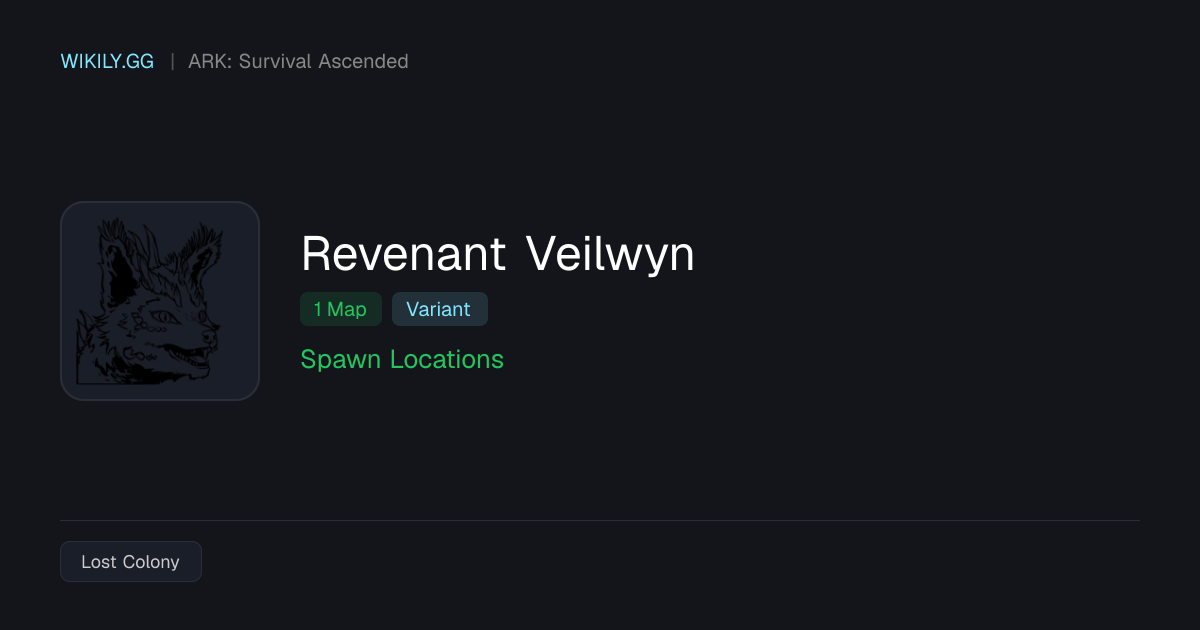 Revenant Veilwyn Spawn Locations - ARK: Survival Ascended