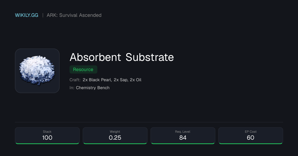 Absorbent Substrate - ARK: Survival Ascended