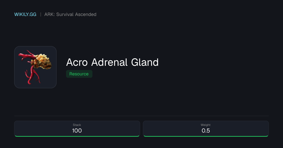 Acro Adrenal Gland - ARK: Survival Ascended