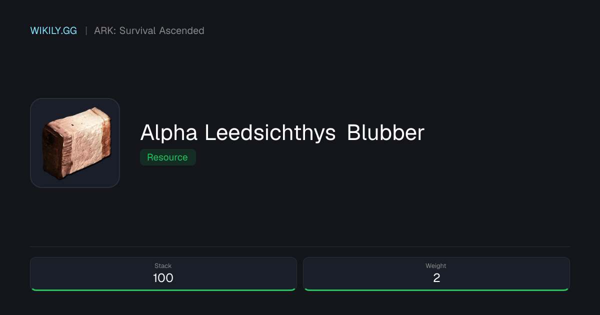Alpha Leedsichthys Blubber - ARK: Survival Ascended