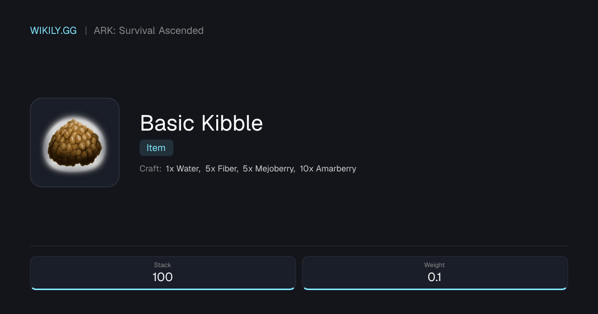 Basic Kibble - ARK: Survival Ascended