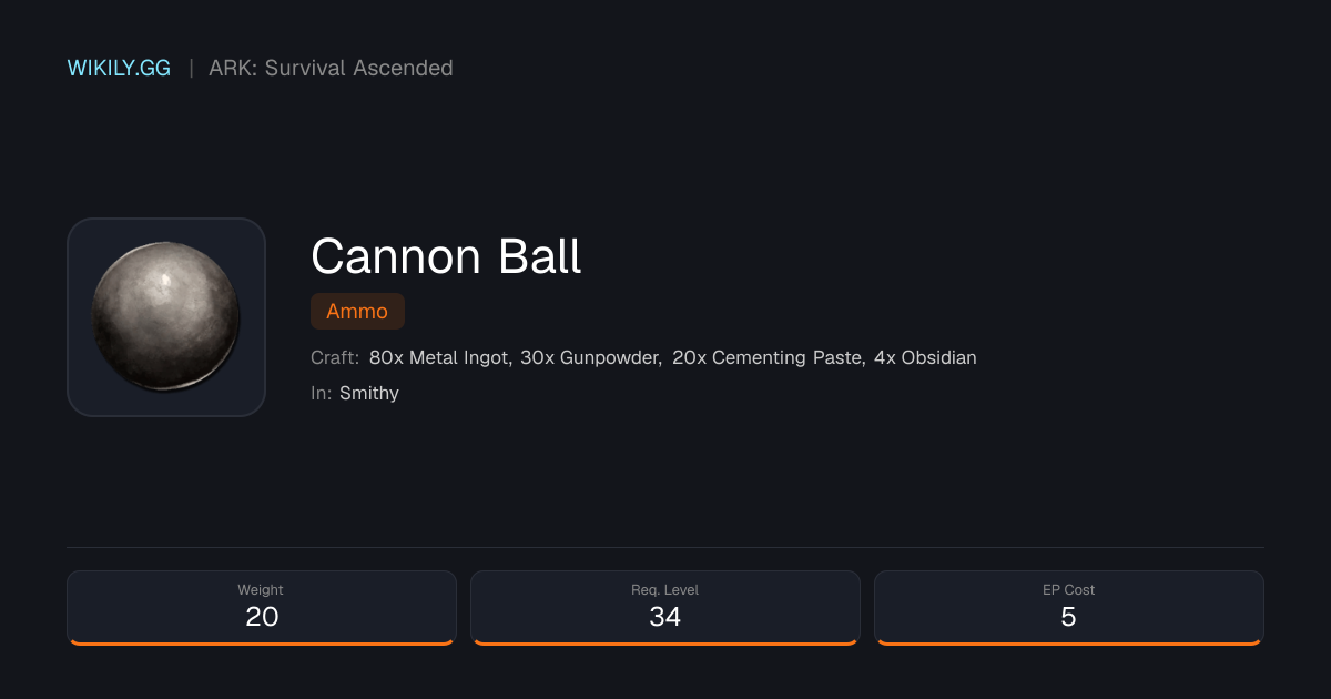 Cannon Ball - ARK: Survival Ascended