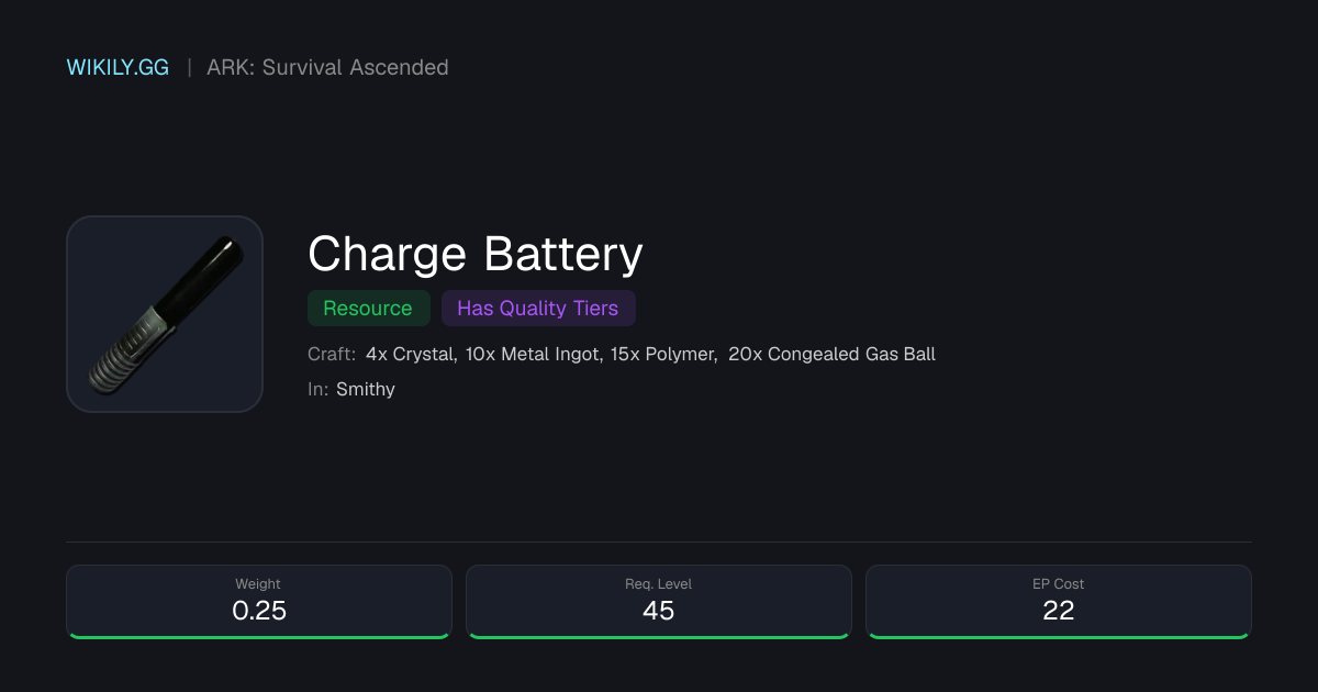 Charge Battery - ARK: Survival Ascended