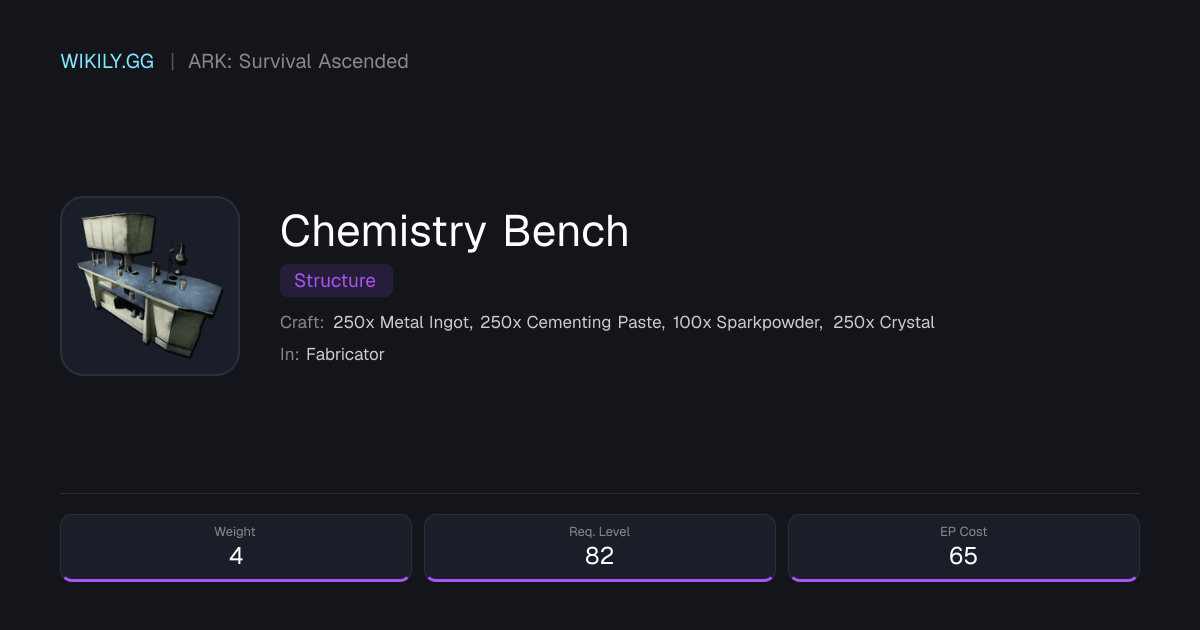 Chemistry Bench - ARK: Survival Ascended