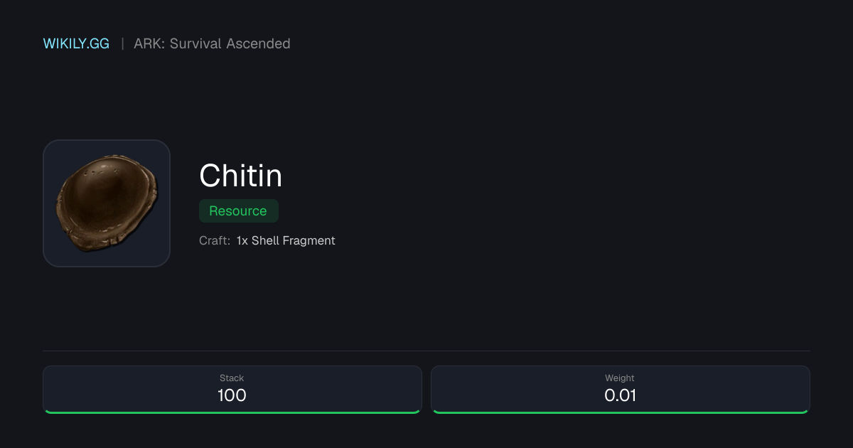 Chitin - ARK: Survival Ascended
