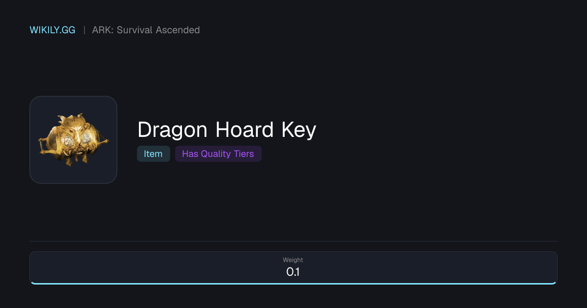 Dragon Hoard Key - ARK: Survival Ascended