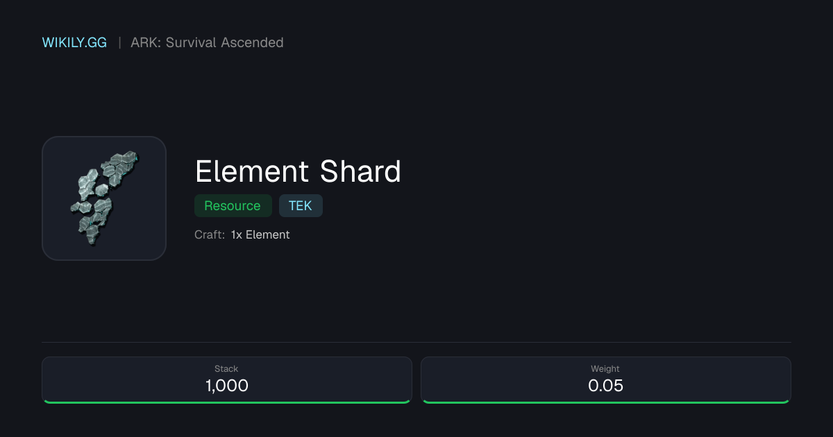 Element Shard - ARK: Survival Ascended