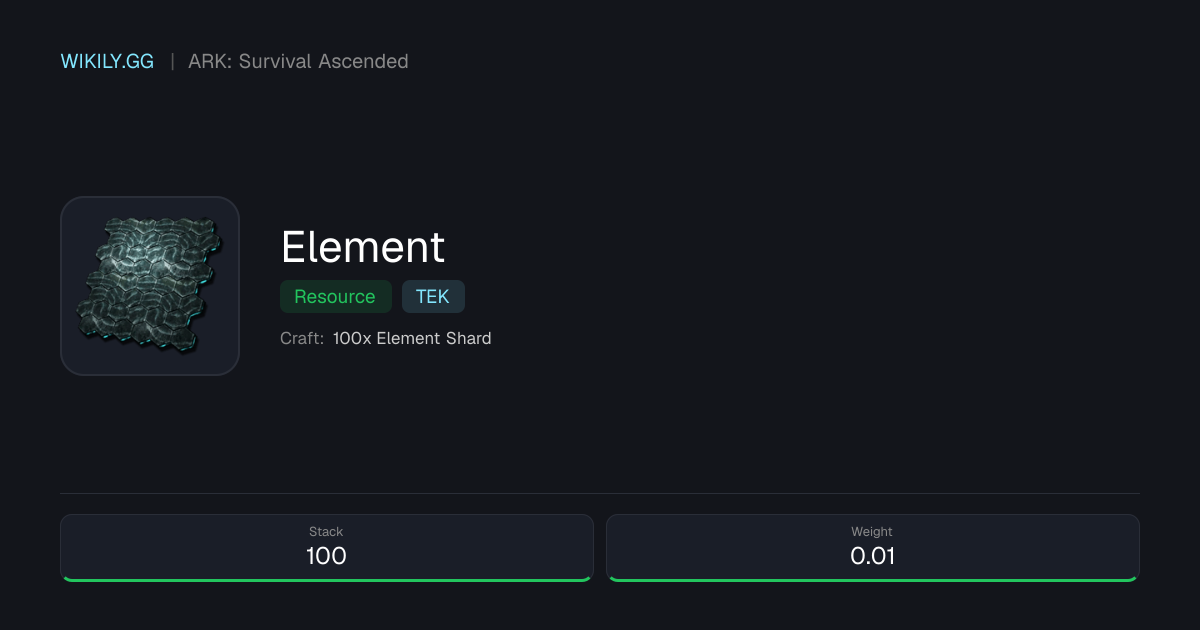 Element - ARK: Survival Ascended