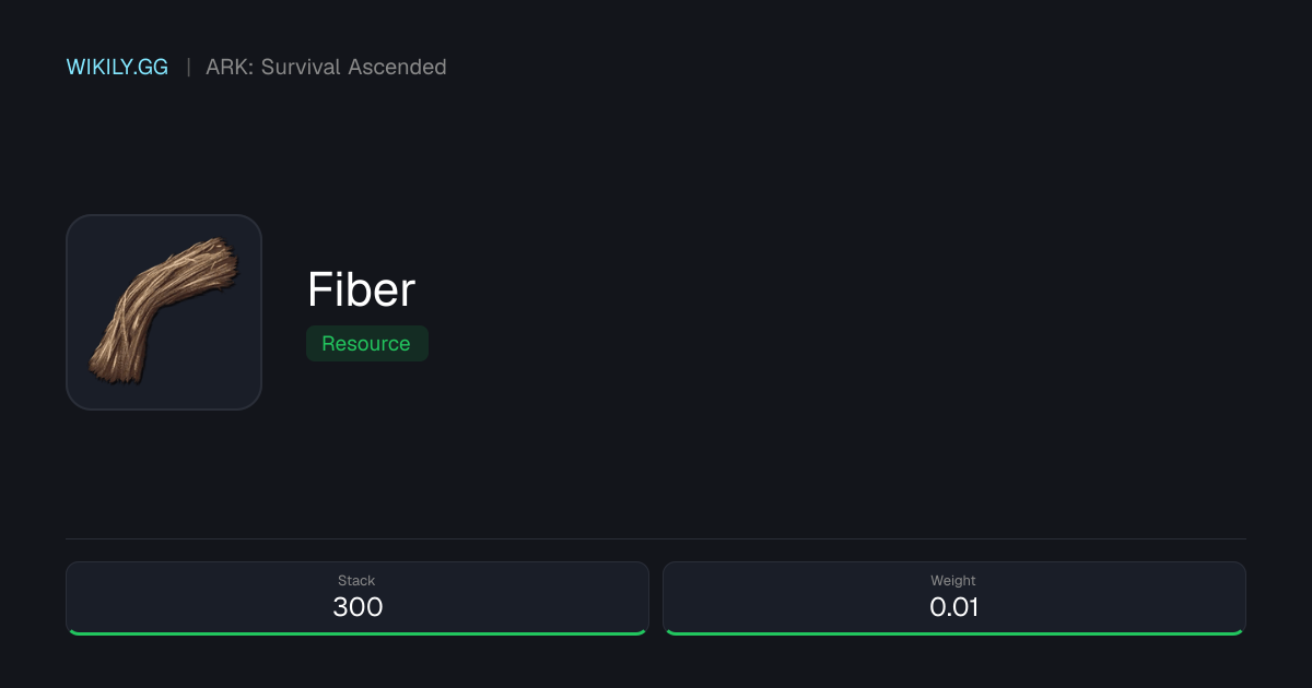 Fiber - ARK: Survival Ascended