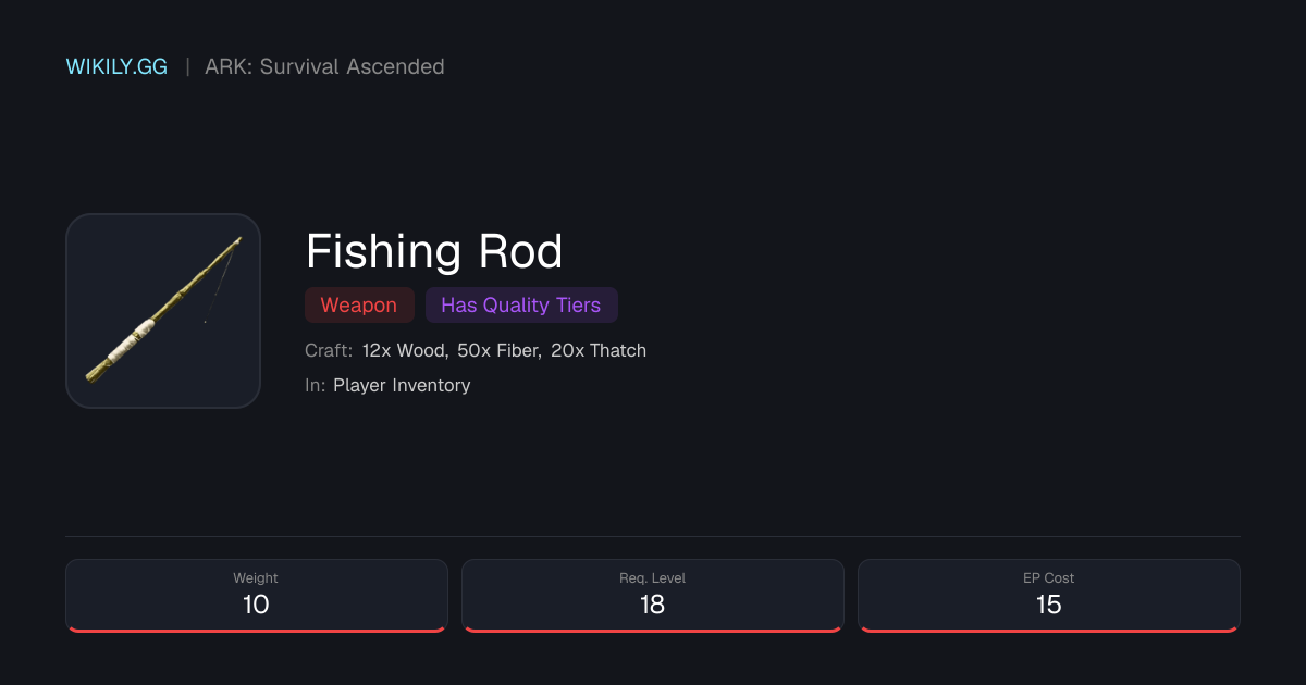 Fishing Rod - ARK: Survival Ascended