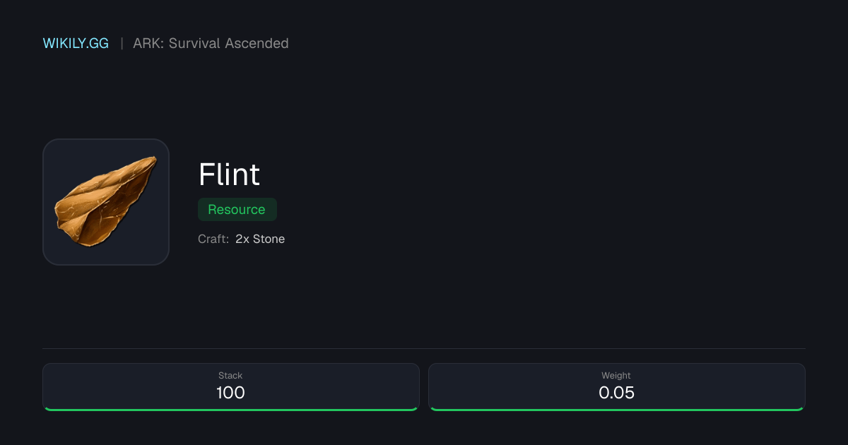 Flint - ARK: Survival Ascended