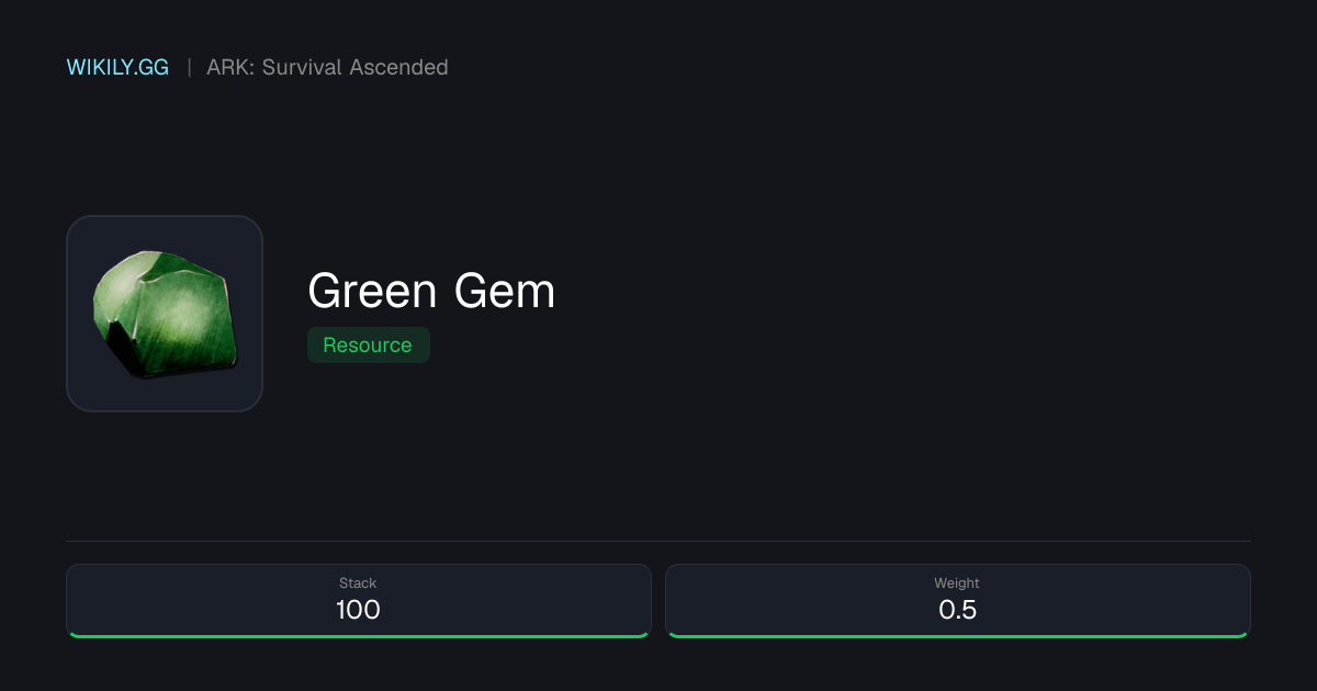 Green Gem - ARK: Survival Ascended