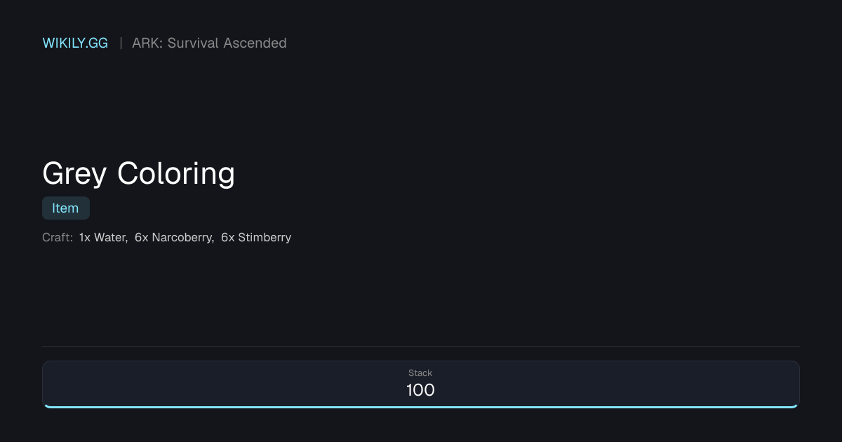 Grey Coloring - ARK: Survival Ascended