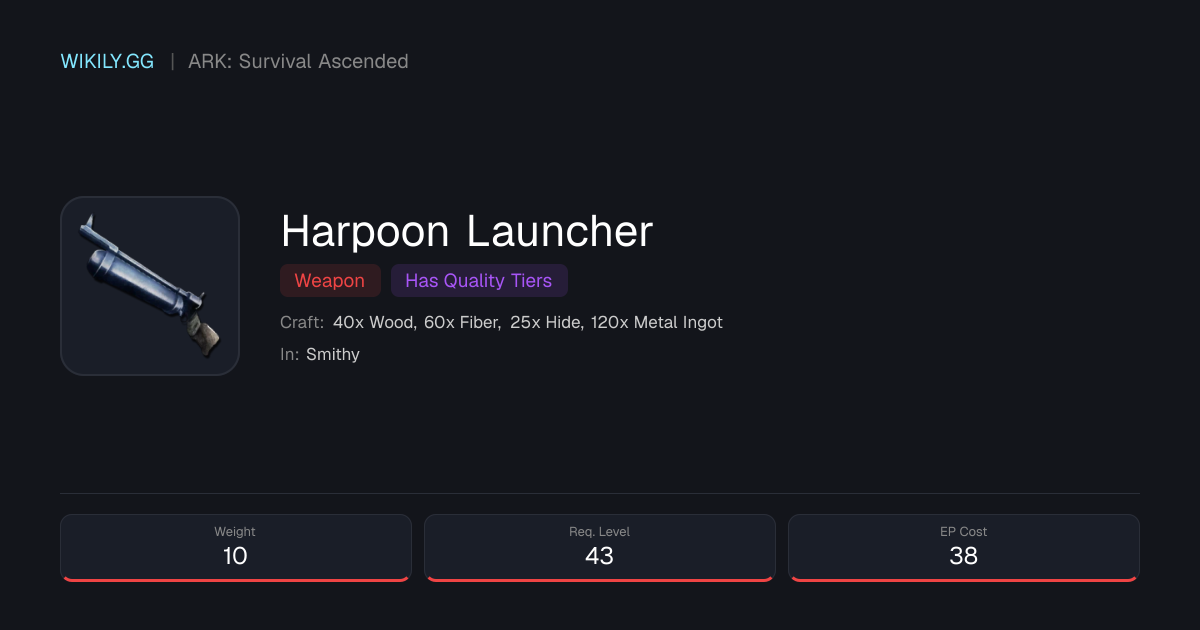 Harpoon Launcher - ARK: Survival Ascended