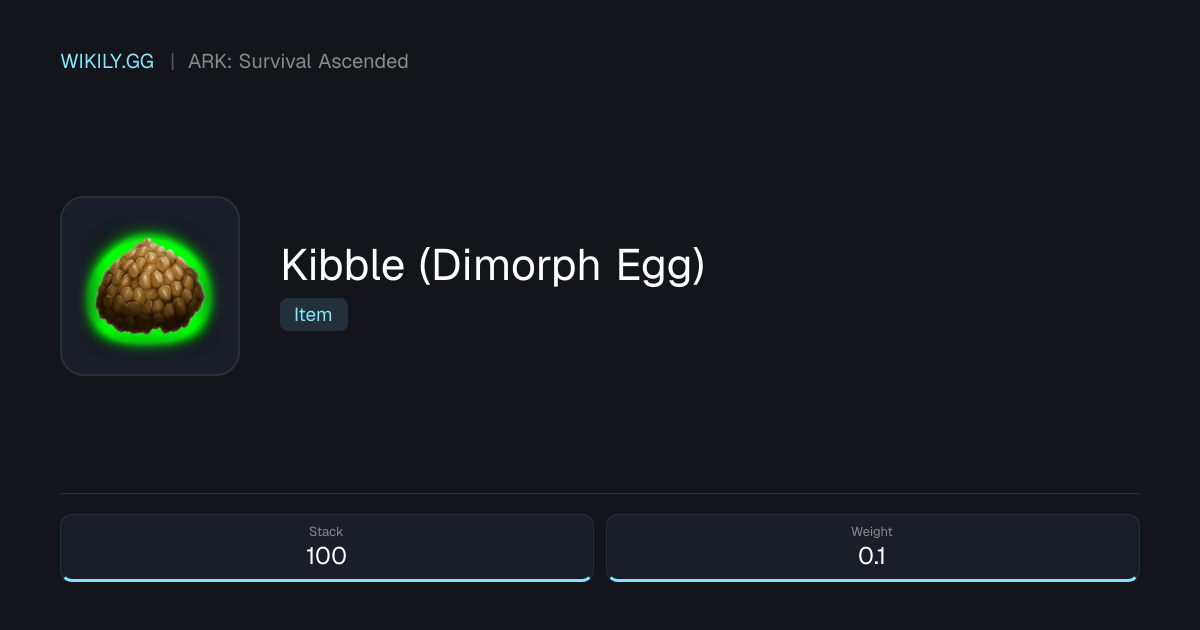 Kibble (Dimorph Egg) - ARK: Survival Ascended