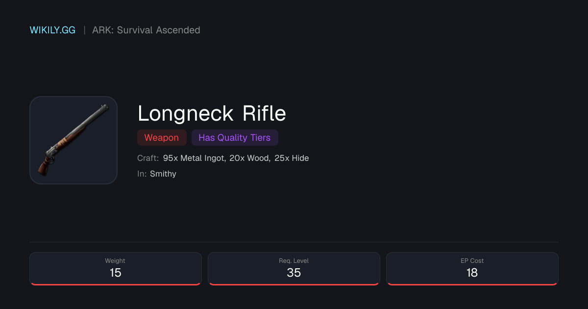 Longneck Rifle - ARK: Survival Ascended