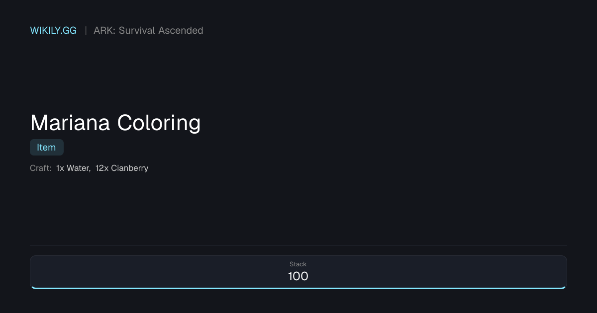 Mariana Coloring - ARK: Survival Ascended