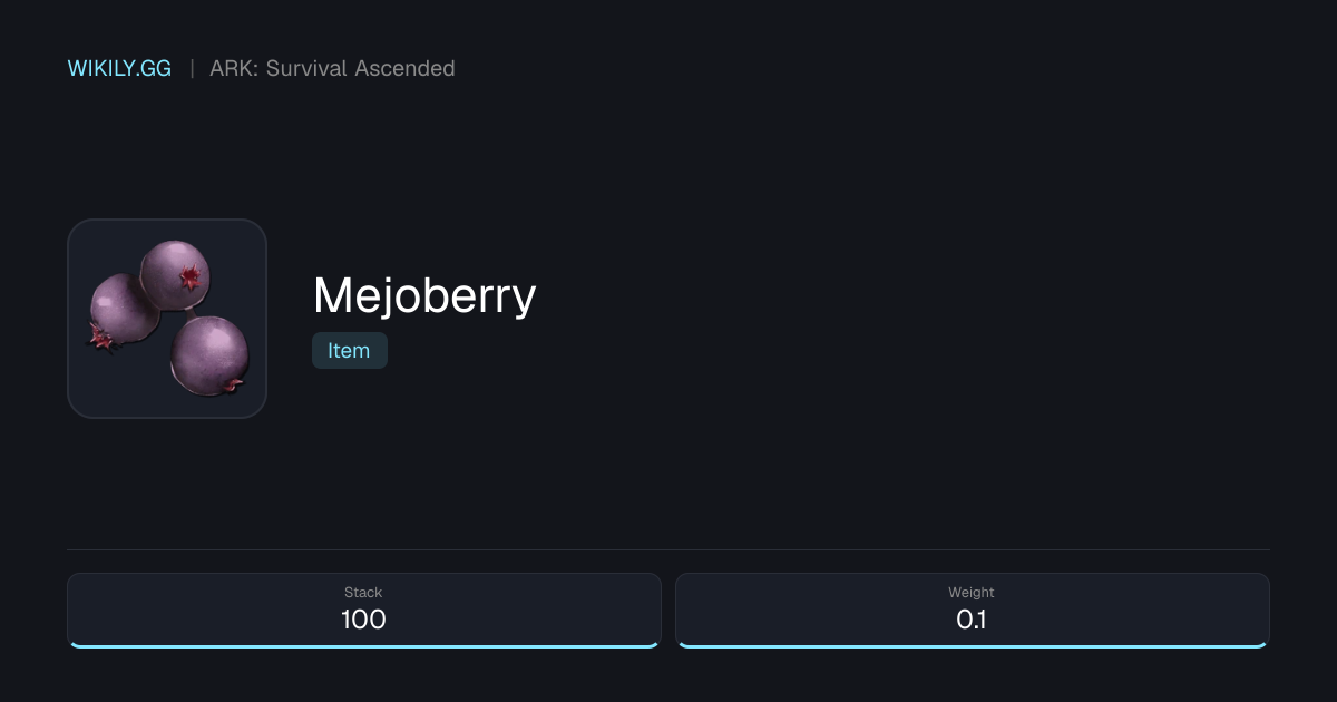 Mejoberry - ARK: Survival Ascended