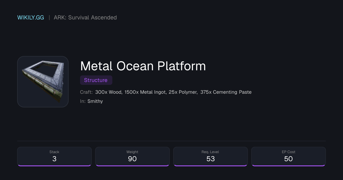 Metal Ocean Platform - ARK: Survival Ascended