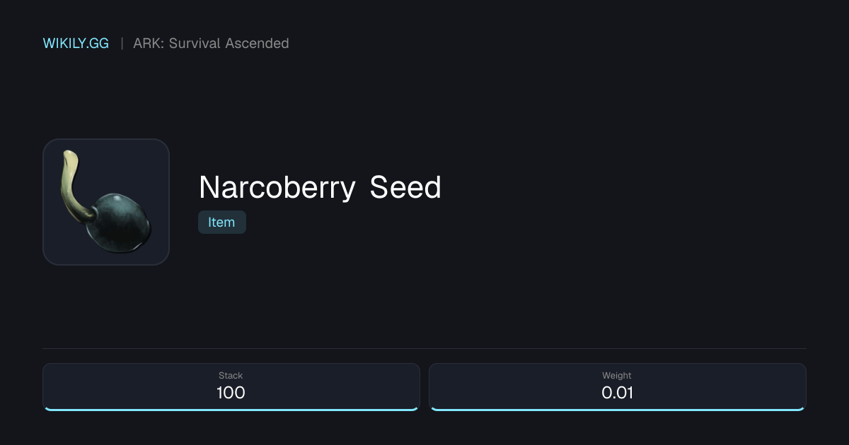 Narcoberry Seed - ARK: Survival Ascended
