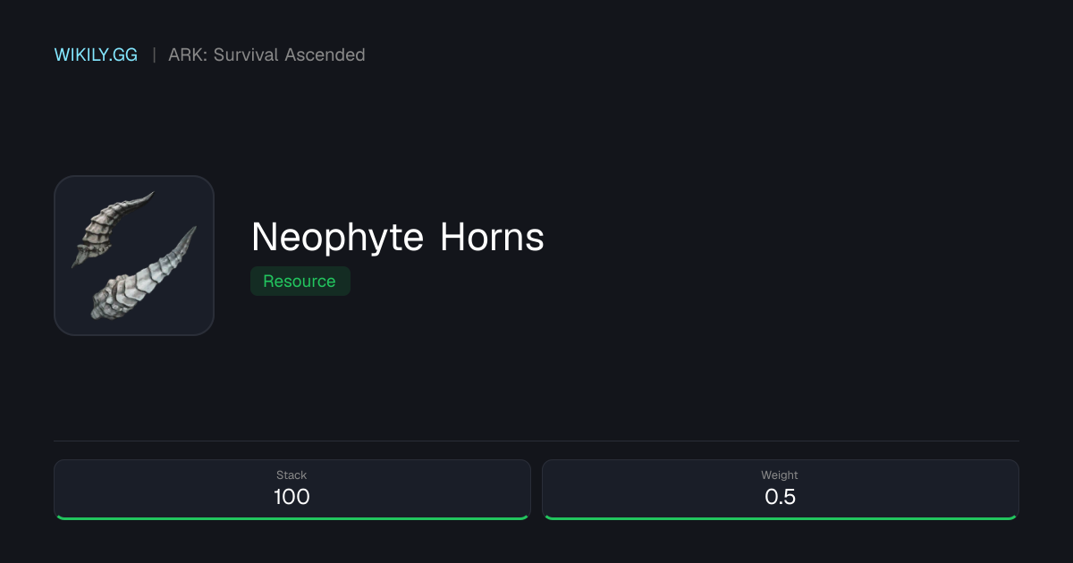 Neophyte Horns - ARK: Survival Ascended