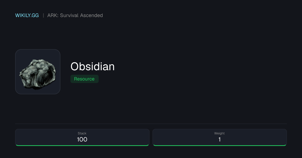 Obsidian - ARK: Survival Ascended