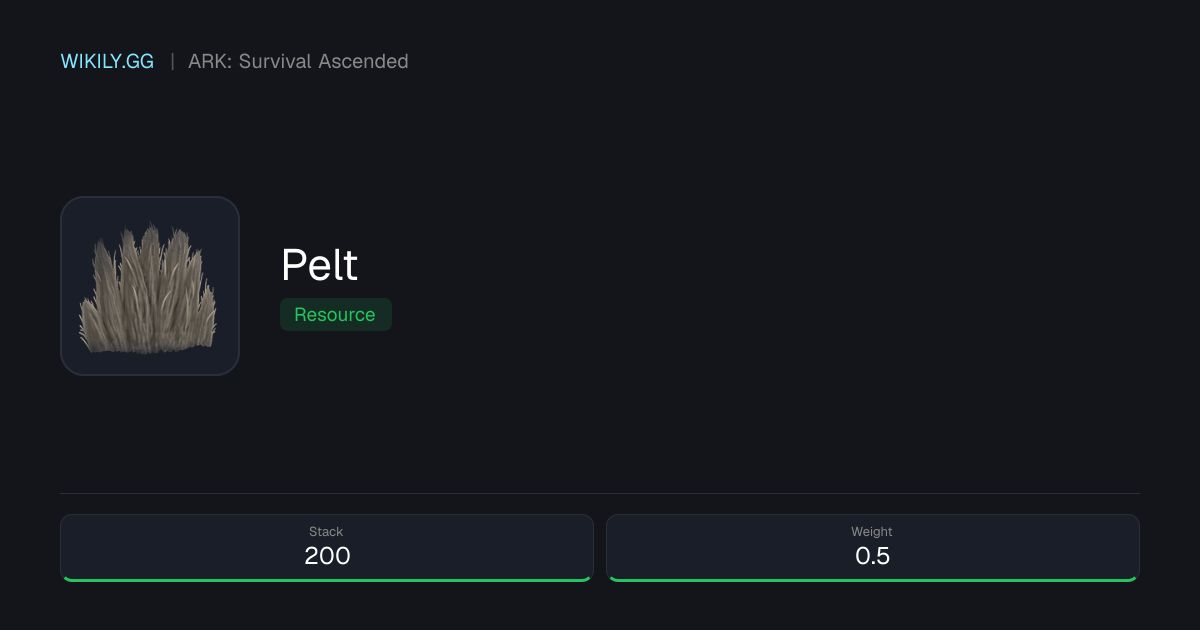 Pelt - ARK: Survival Ascended