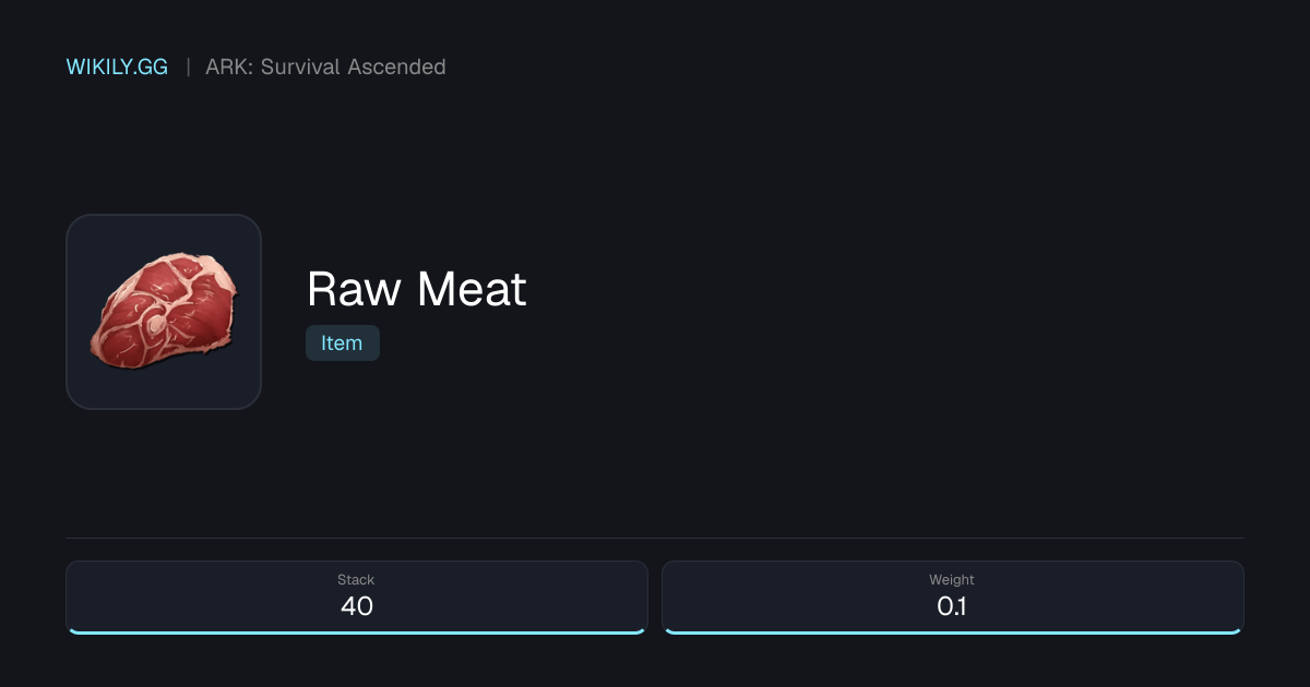 Raw Meat - ARK: Survival Ascended