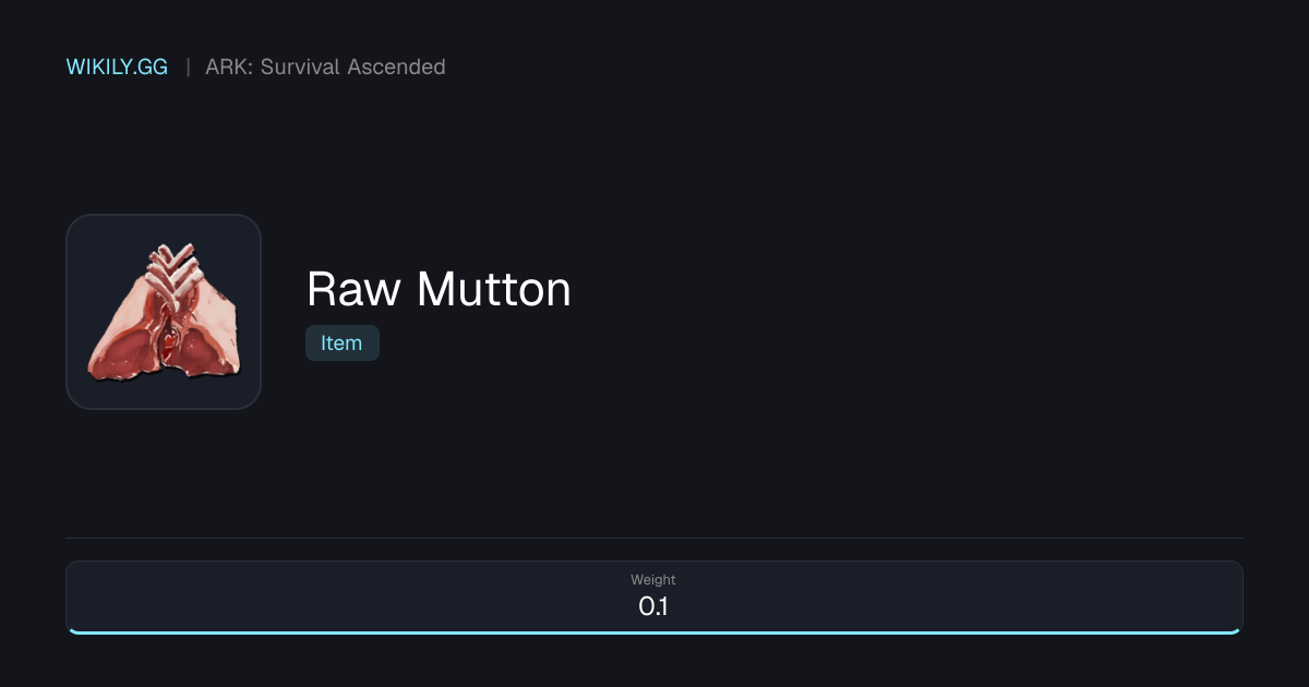 Raw Mutton - ARK: Survival Ascended