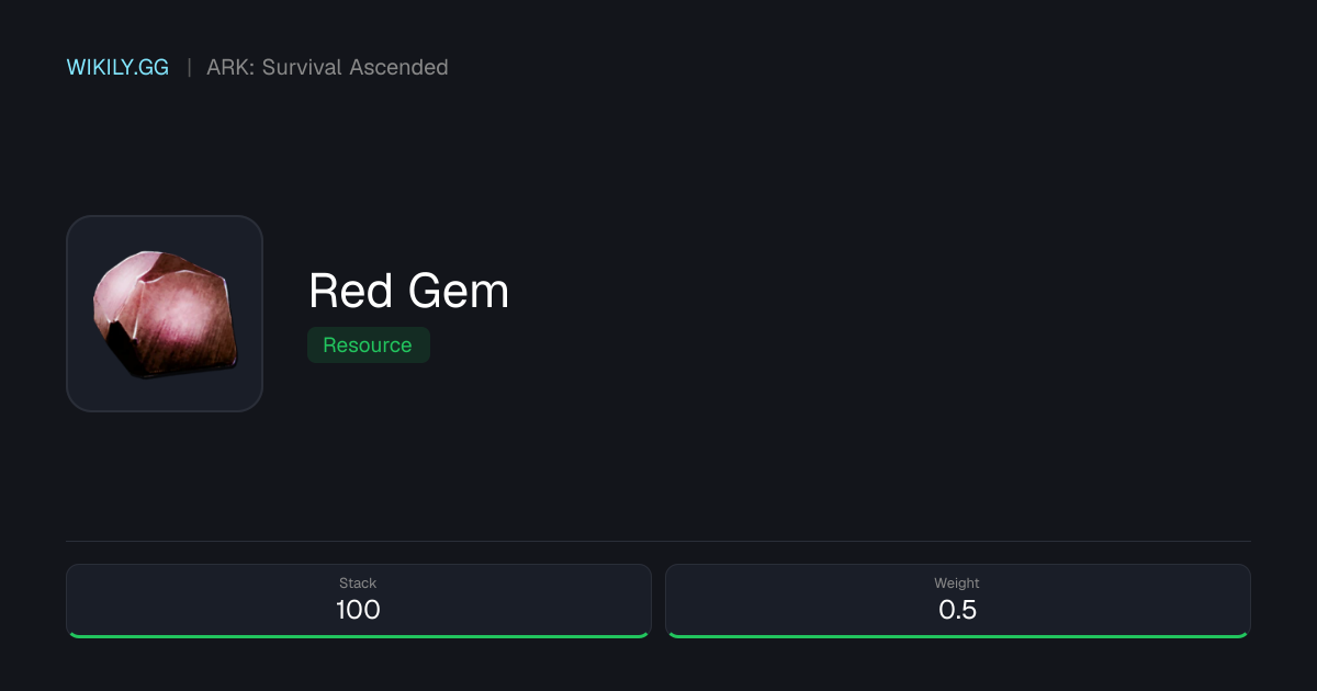 Red Gem - ARK: Survival Ascended