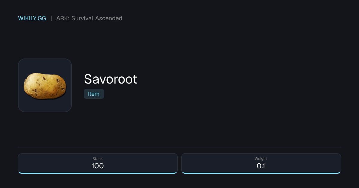 Savoroot - ARK: Survival Ascended