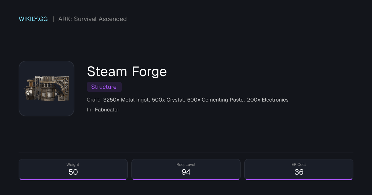 Steam Forge - ARK: Survival Ascended