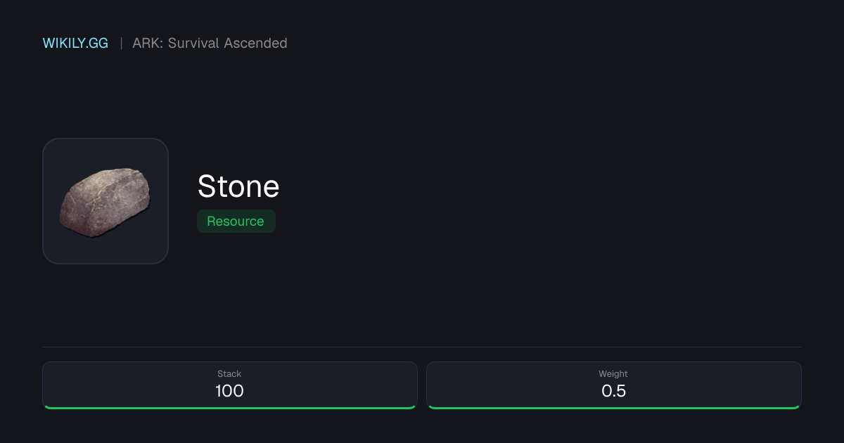 Stone - ARK: Survival Ascended