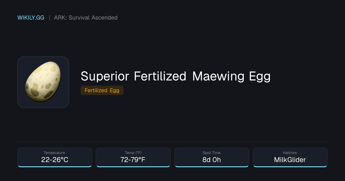 Superior Fertilized Maewing Egg - ARK: Survival Ascended