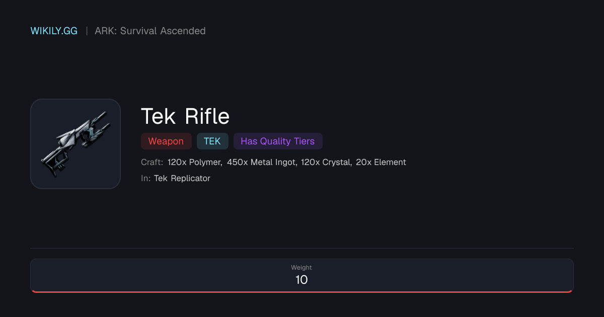 Tek Rifle - ARK: Survival Ascended