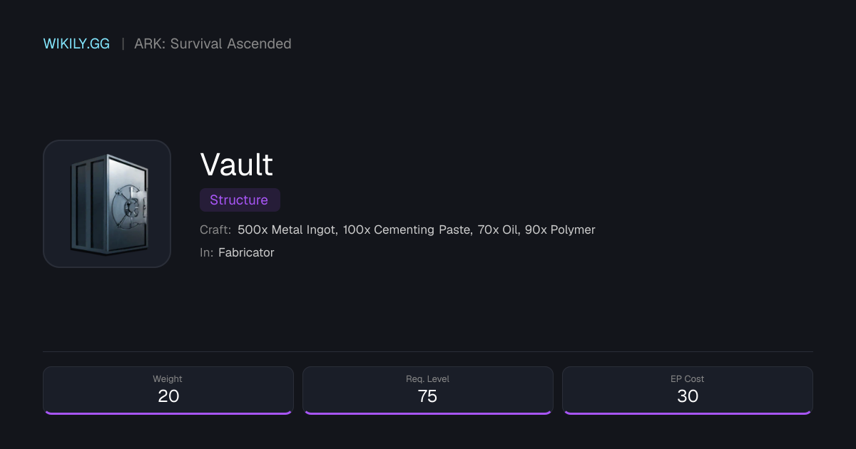 Vault - ARK: Survival Ascended