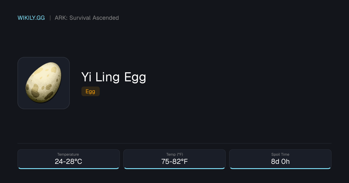 Yi Ling Egg - ARK: Survival Ascended